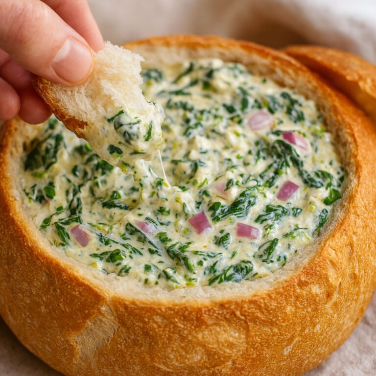 Simple Cob Loaf Recipe (Classic Aussie Cheesy Bacon & Spinach)